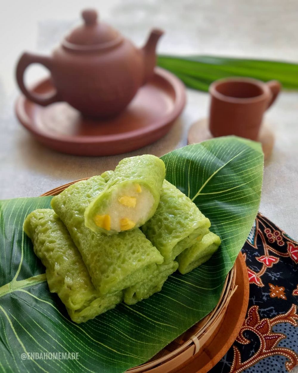 Dadar gulung pandan vla nangka - Katalog Resep Masakan