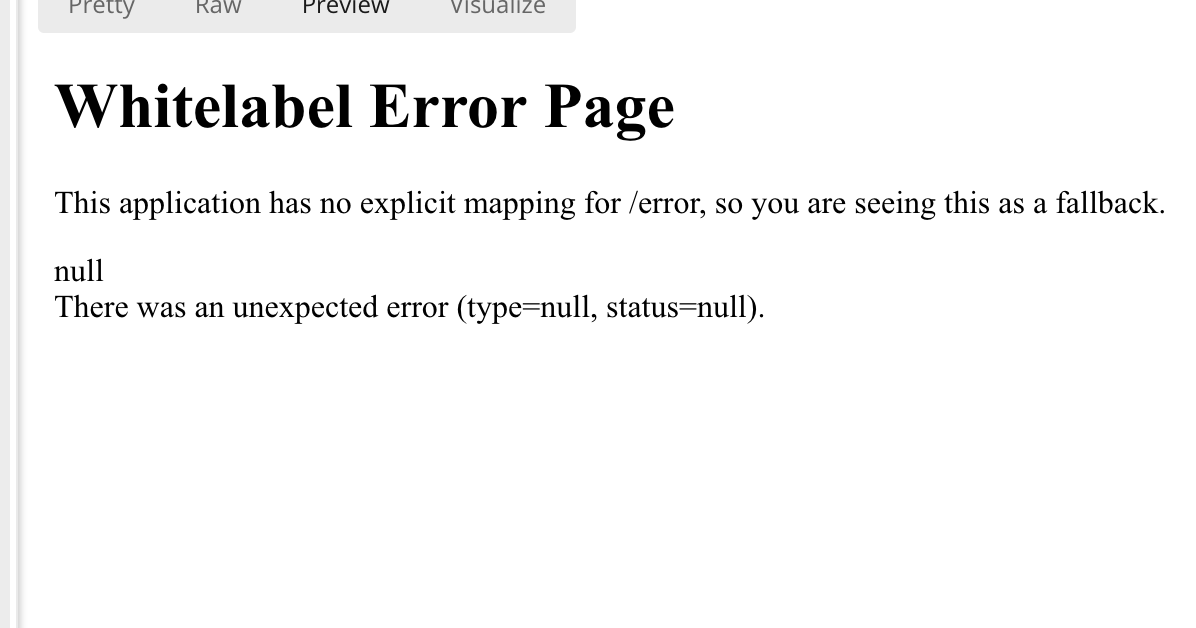 Spring Boot Customize Whitelabel Error Page Step By Step With Errorcontroller