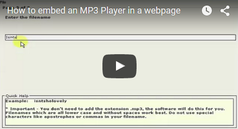 How to embed an MP3 Player in a webpage | Piphop Komsan