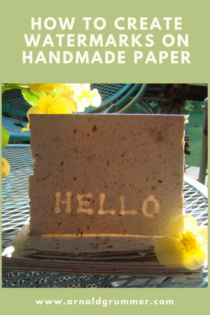 How to create watermarks in your handmade paper