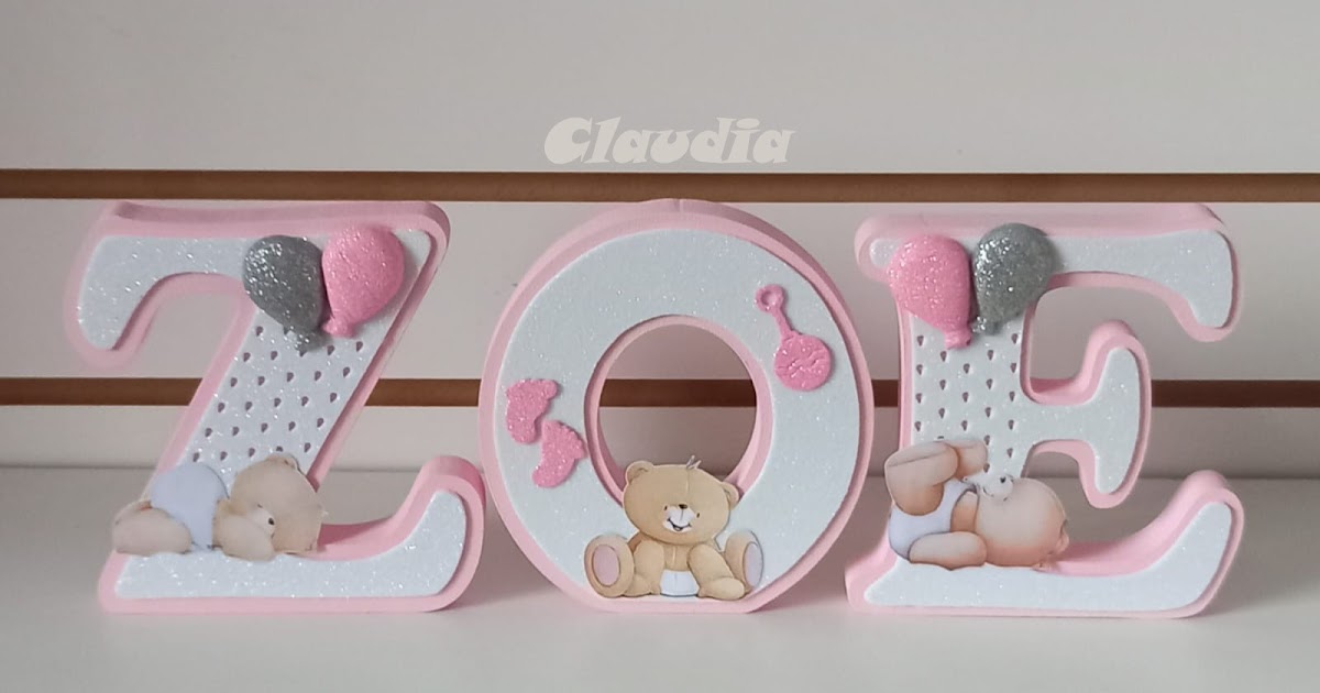 lindas manualidades: Letras decoradas Baby shower