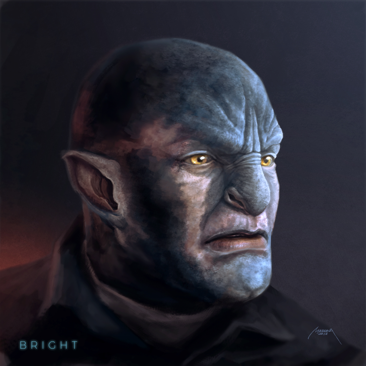 Digital Painting of Nick Jackoby from the Netflix Movie "Bright ...