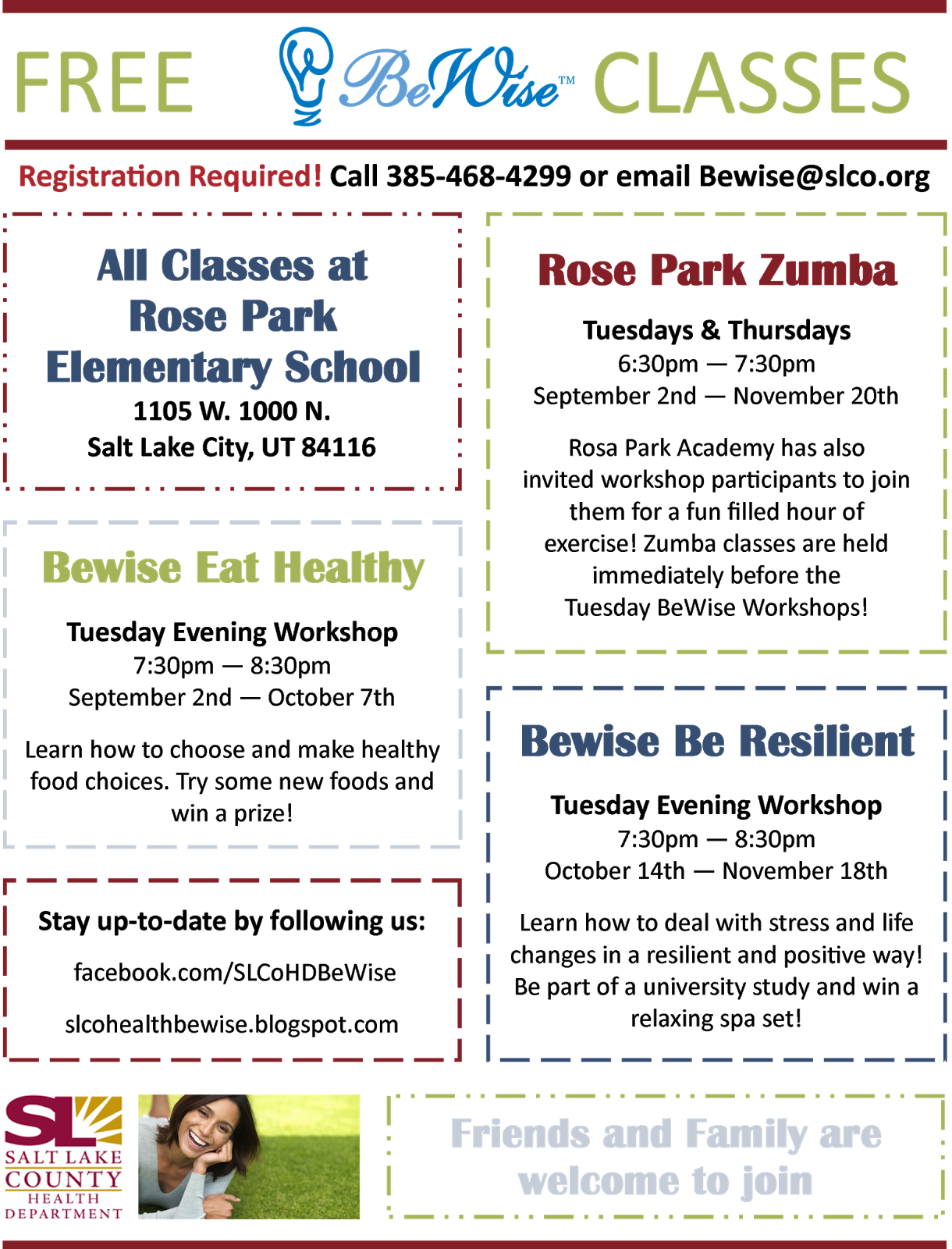 BeWise Program: FREE Healthy Lifestyle Classes