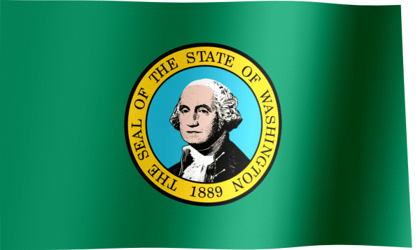 Flag of Washington (GIF) - All Waving Flags