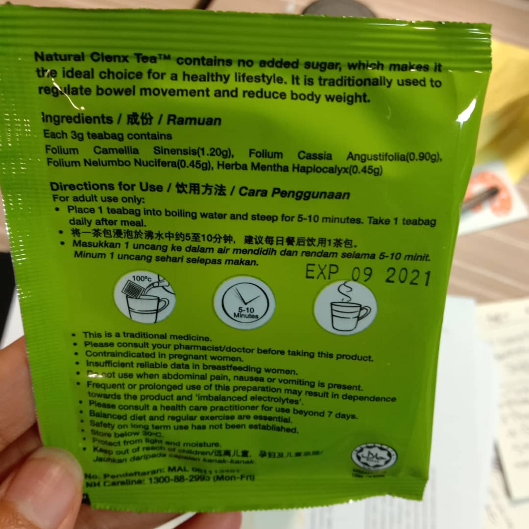 Review Natural Clenx Tea