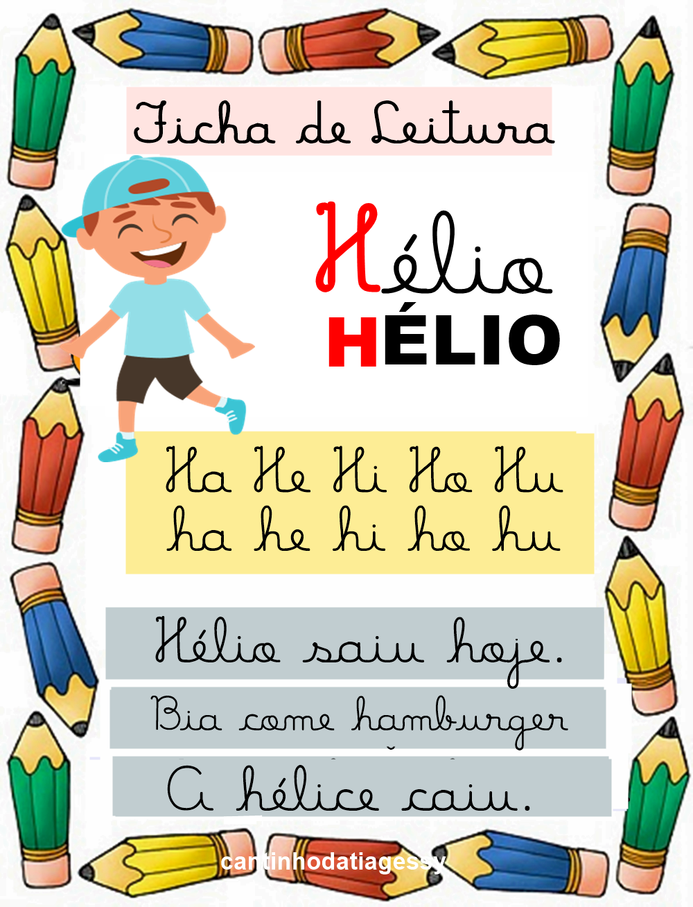 Fichas De Leitura Letra Cursiva Pdf - BRAINCP