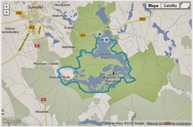 Bieganie dookoła jeziora: Dookoła jeziora Wigry