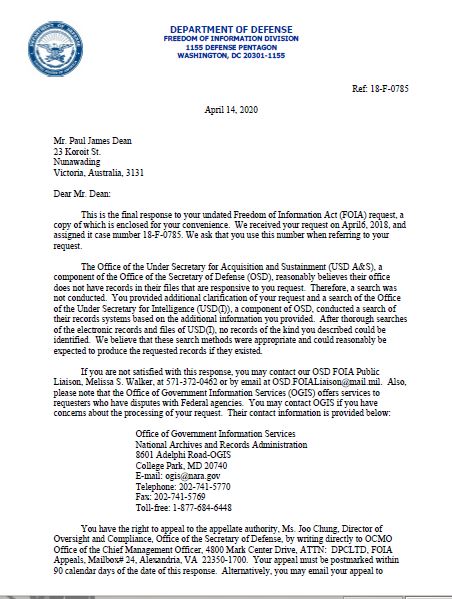 Unidentified Anomalous Phenomena - scientific research: Office of the ...