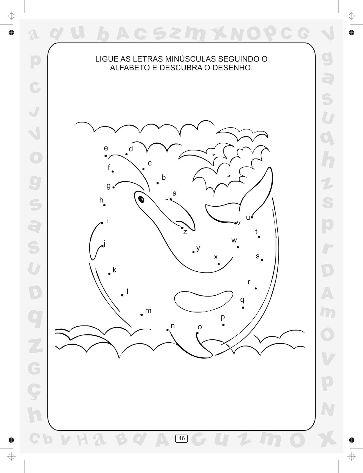 Portuguese alphabet activity ~ Atividade para imprimir