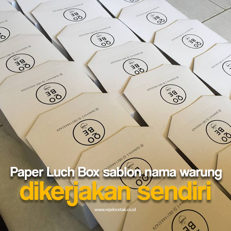 pesan sablon box kemasan, Luchbox sablon terdekat milik kobe - Kalisat ...