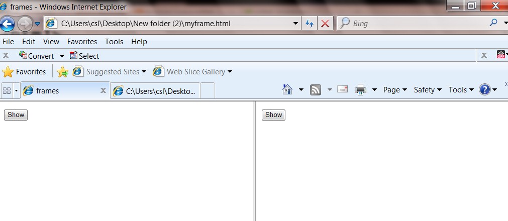 HTML FRAMES HTML Frames Example With Output HTML FRAMES HTML Frames Example With Output