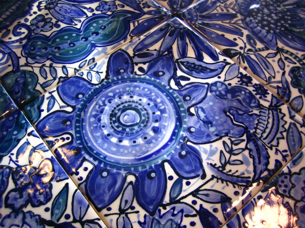 Painting It: Blue Tile Mural- "Delft" Style