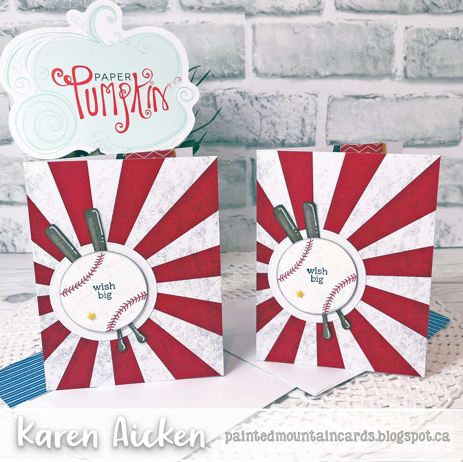 Painted Mountain Cards: Two Baseball Themed Birthday Cards