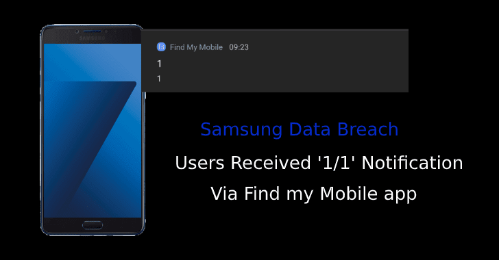 Samsung Data Breach - Users Received '1/1' Notification