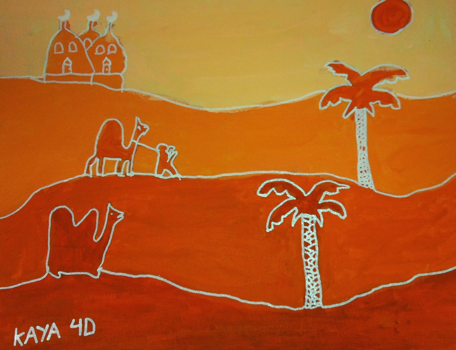 Monochromatic Art Lesson Landscape