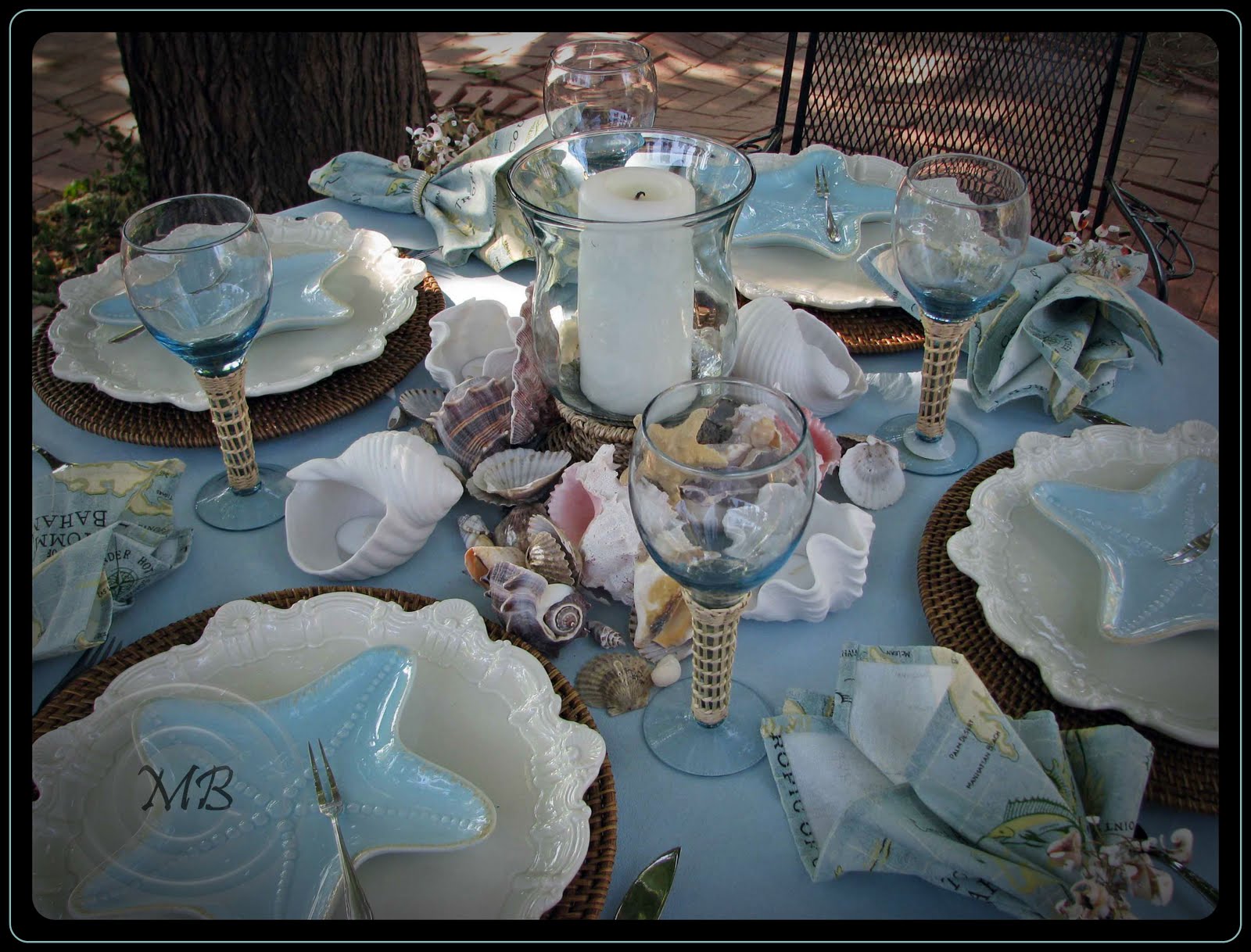 Creative Journeys: A Soft Sea tablescape