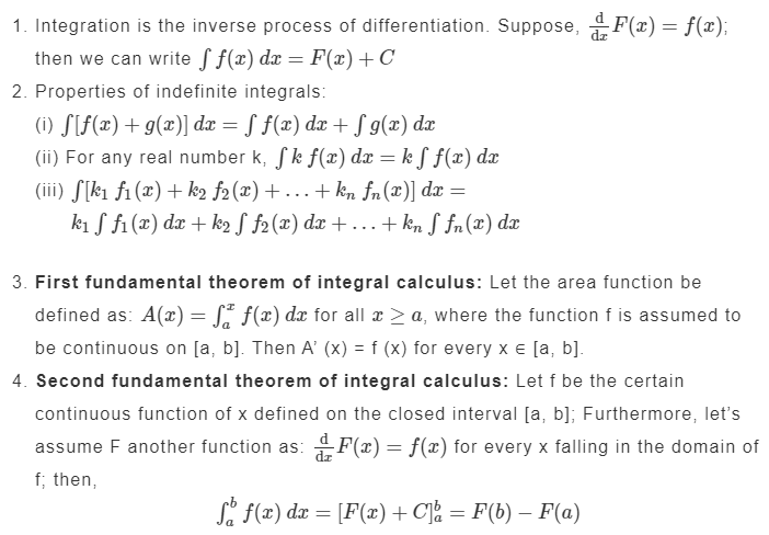 All Maths Formulas for Class 12