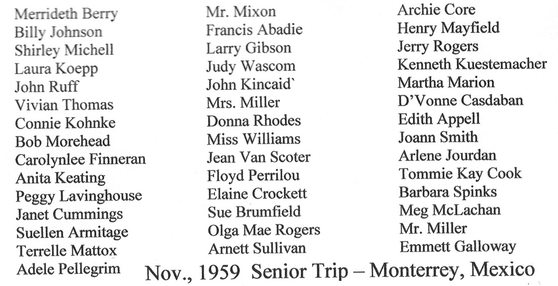 Tammany Family Senior Class Trip To Mexico 1959 tammany-family-senior-class-trip-to-mexico-1959
