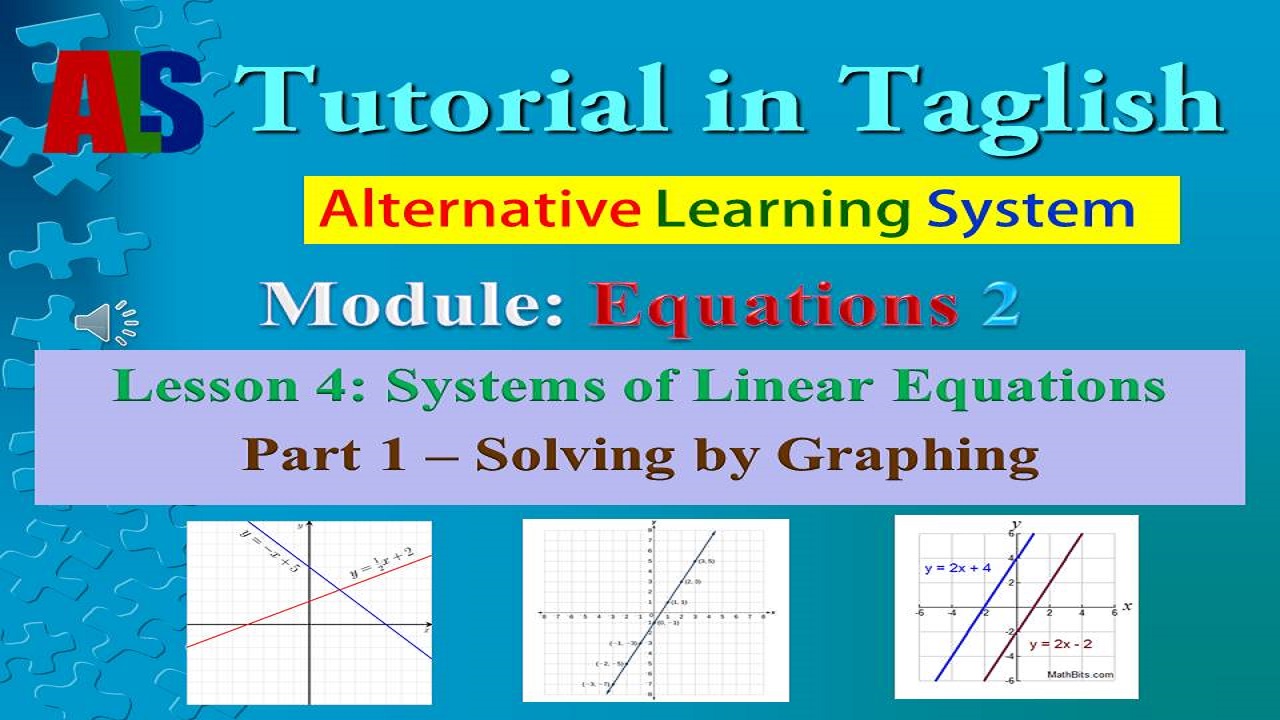 Mathematics Tutorial in Filipino: Lesson 4 - Solving Systems of Linear ...