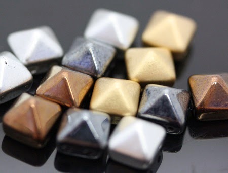 Two Hole Pyramid Beads