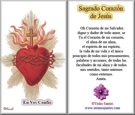 ® Santoral Católico ®: ORACIONES AL SAGRADO CORAZON DE JESUS