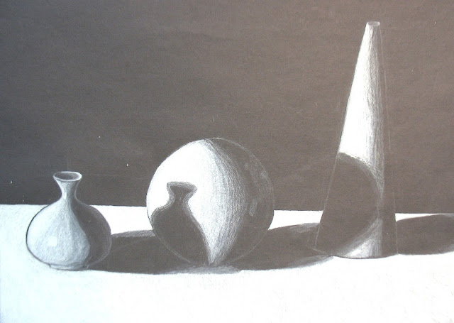 Introduction to Studio Art: Project 4: White on Black Drawing