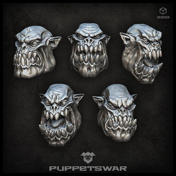 Tabletop Fix: Puppetswar - New Orc Heads