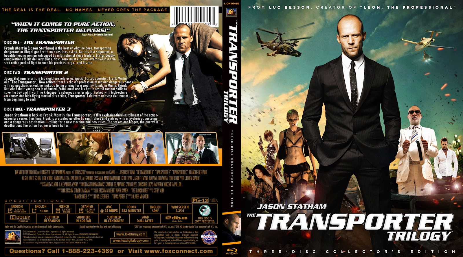 Capa Bluray Transporter Trilogy - DVD Cover - Baixar Capas de Filmes e ...