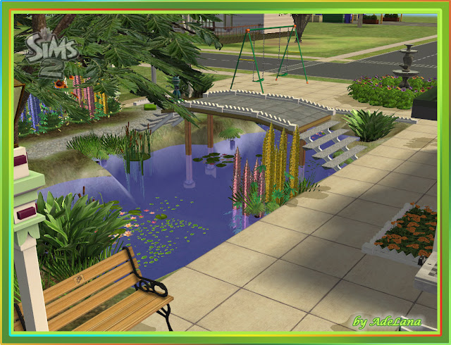 My Sims city block: "Цвета радуги" кафе (The Sims 2)