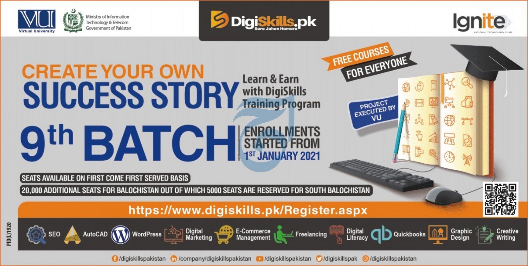 DIGI SKILLS Training Program 2021 for Free Online Short Courses 9th ...