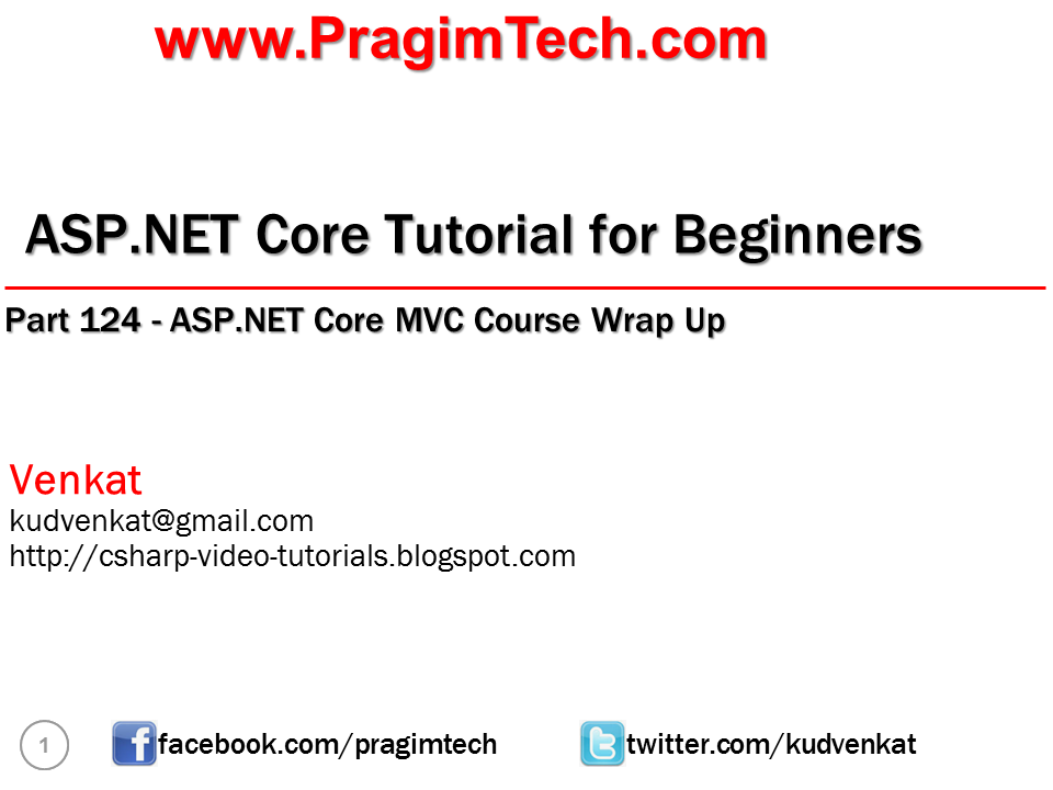Sql Server Net And C Video Tutorial Aspnet Core Mvc Course Wrap Up Slides