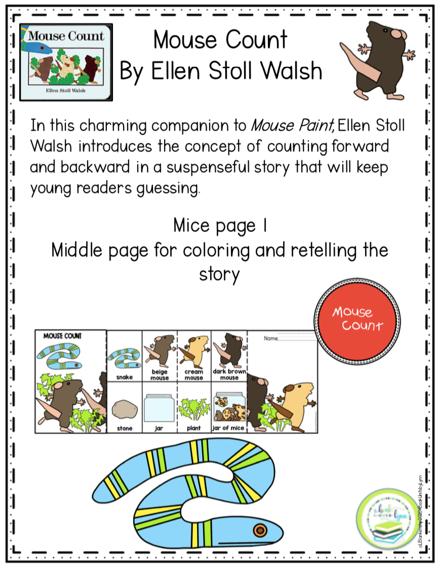 MOUSE COUNT BOOK CRAFT ~ Book Units by Lynn