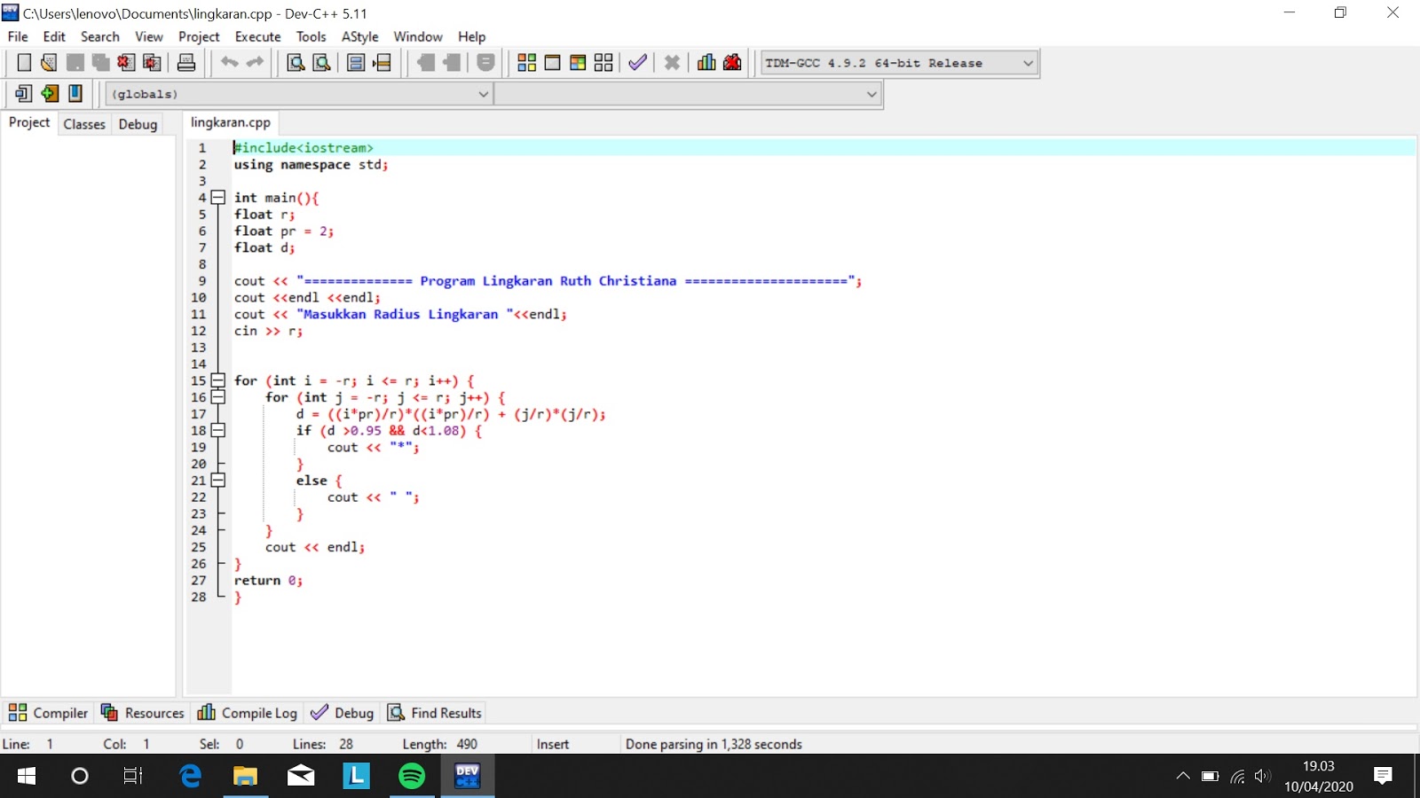 Tugas ke-8. Kombinasi Percabangan dan Perulangan