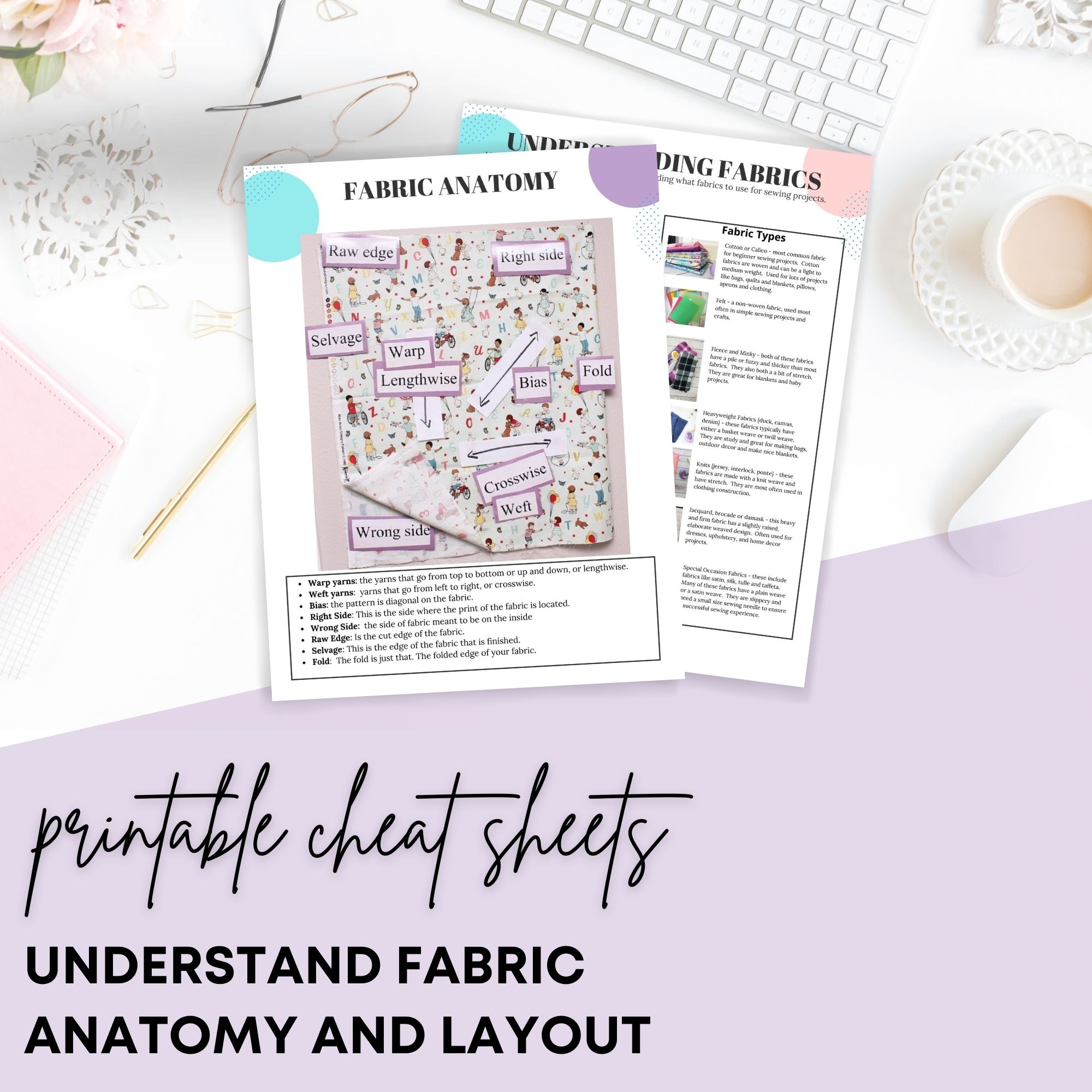 Sew Simple Home: Get Your Fabric Anatomy Cheat Sheets HERE!!!!