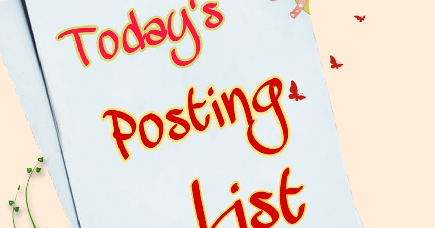 Readers Daily Posting List : To day posting list PDF