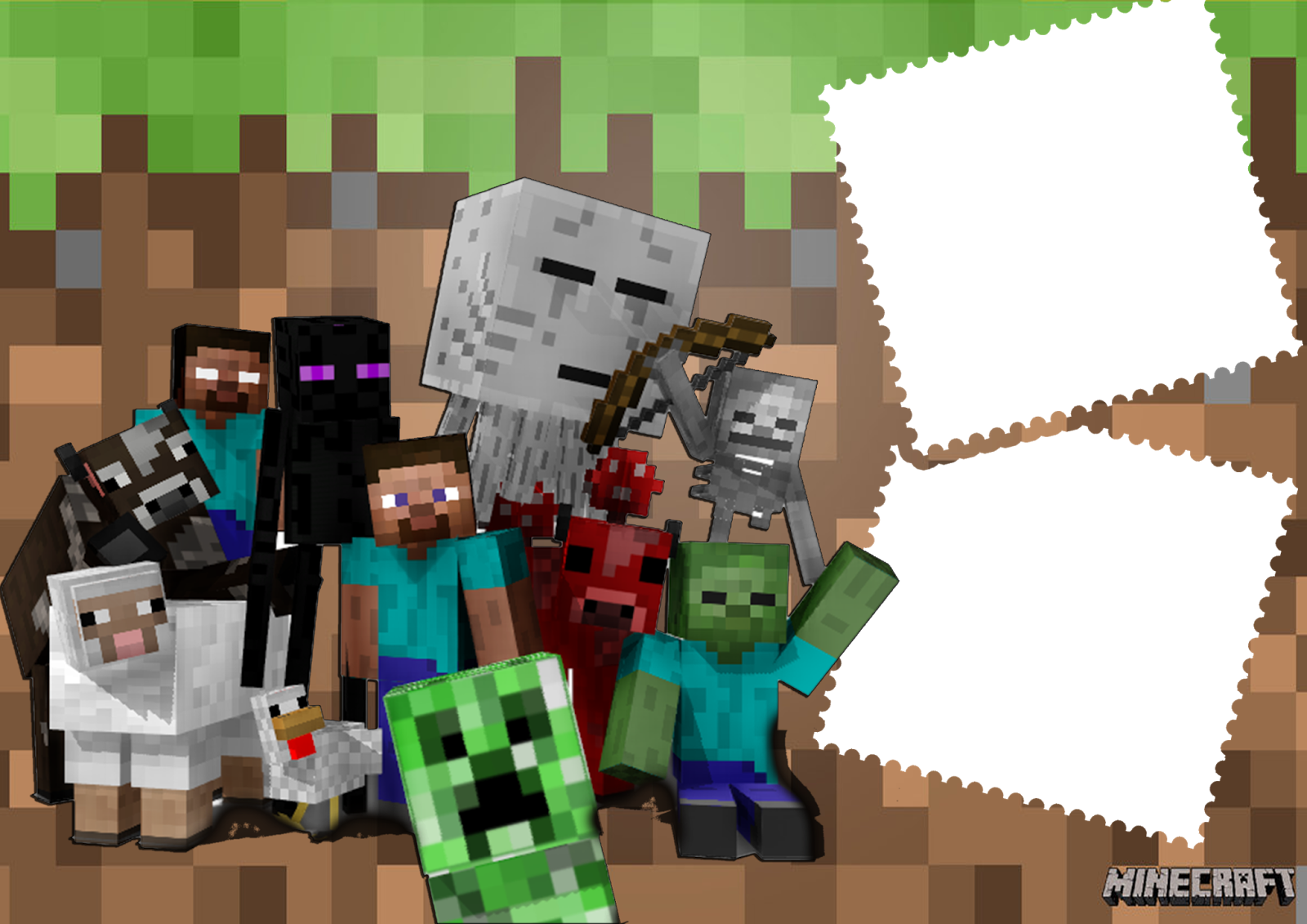 Artes da Festa: Molduras e Wallpaper do Minecraft
