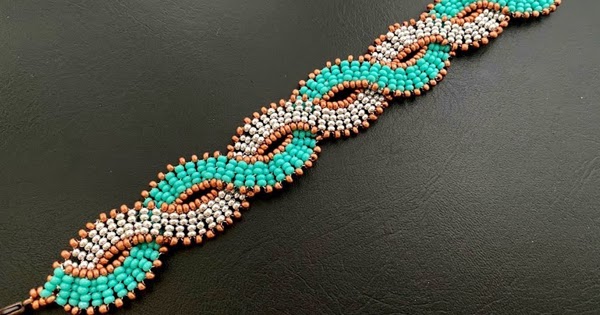 Easy Double Wavy Beadwork Bracelet Tutorial / The Beading Gem