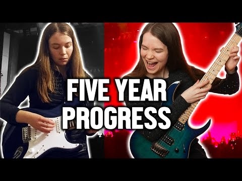 Rachelf: Five Years Playing the Electric Guitar - Month by Month Progress