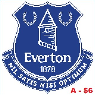 EASY PATTERNS: Everton FC cross-stitch pattern