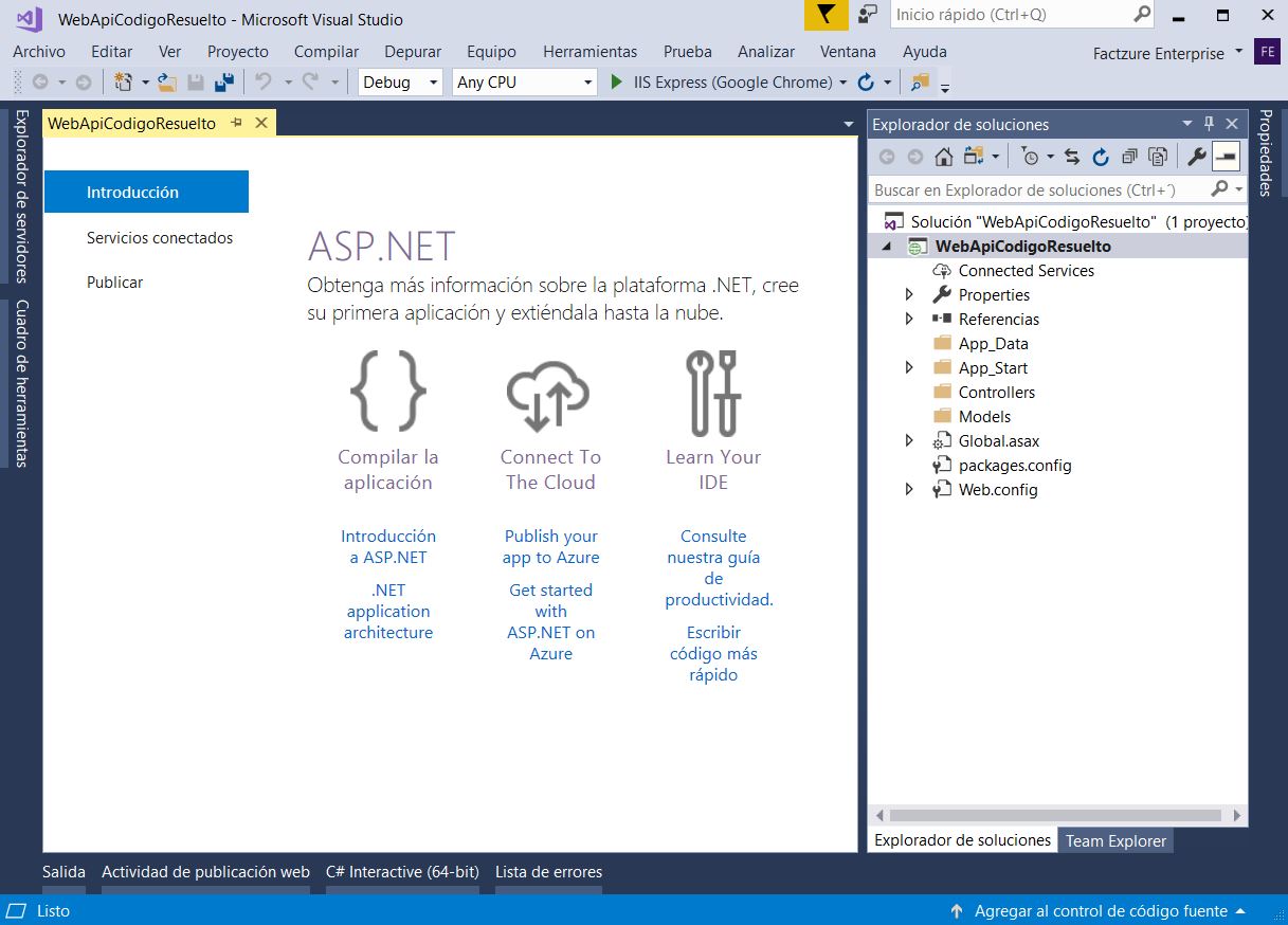 CREACIÓN DE UN API WEB [API REST] BÁSICO EN C#