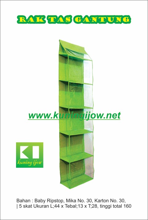 Rak Tas Gantung | Murah | Resleting | Plastik | Karakter | Motif