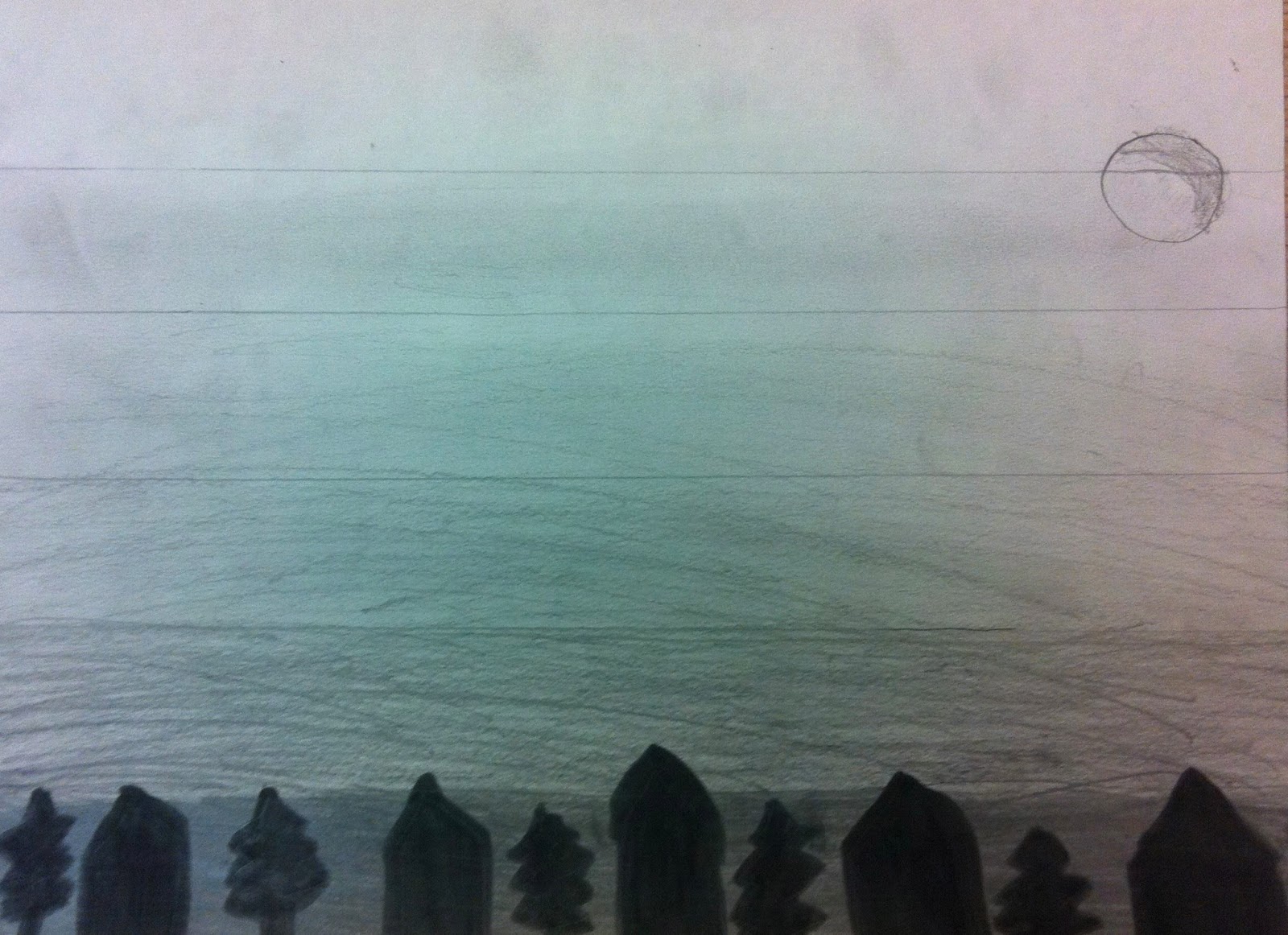 The Art Studio at Cooper Dual Language Academy: Value Scale Silhouettes