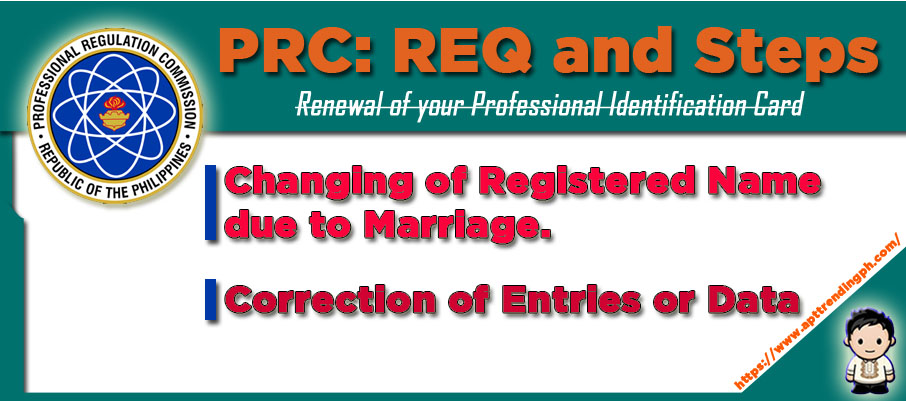 PRC: How to Change of Registered Name due to Marriage and Correction of ...