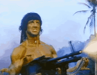 Rambo #3 Sylvester Stallone -Mecine Gun ~ tomgif gif animation free