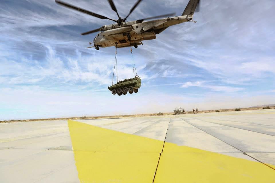 SNAFU!: LAV-A2/C2 sling loaded by a CH-53E courtesy of Combat Logistics ...