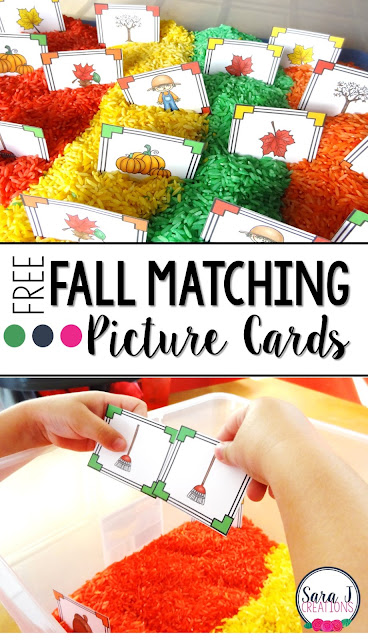 Classroom Freebies Too: Fall Matching Picture Cards