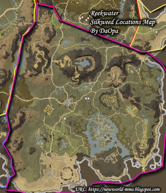 New World: Reekwater silkweed map