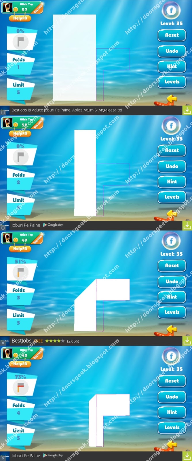 Paper Folding Origami Level 35 Solution Doors Geek paper-folding-origami-level-35-solution-doors-geek