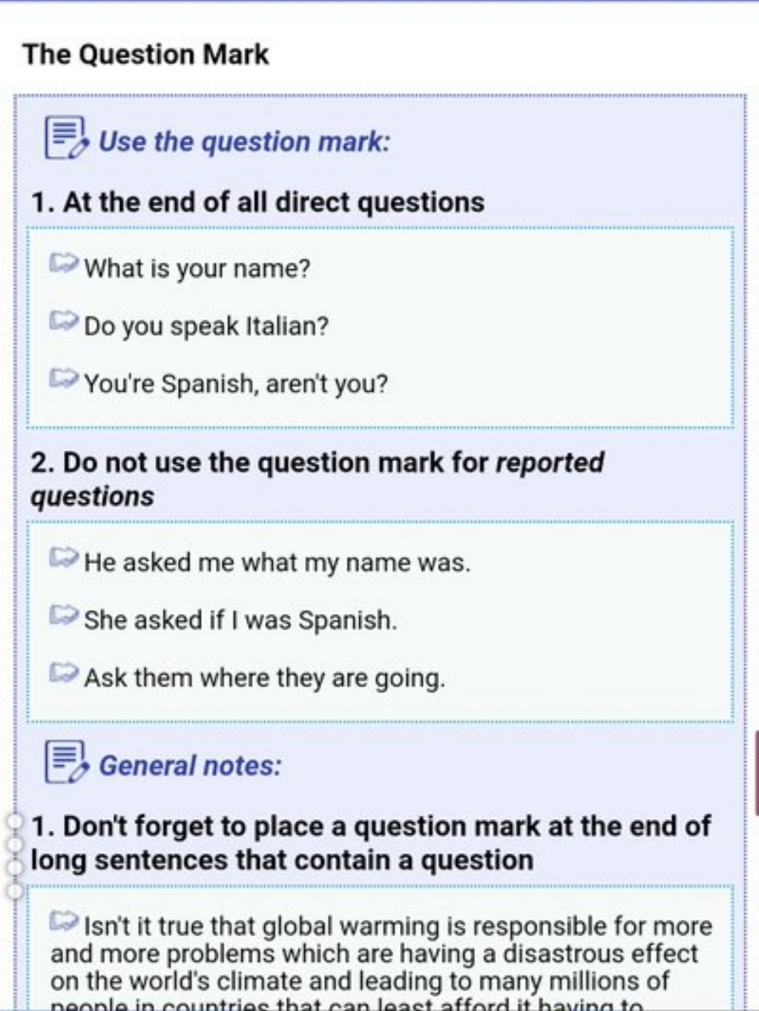 Question Mark Punctuation Quick Guide The Visual