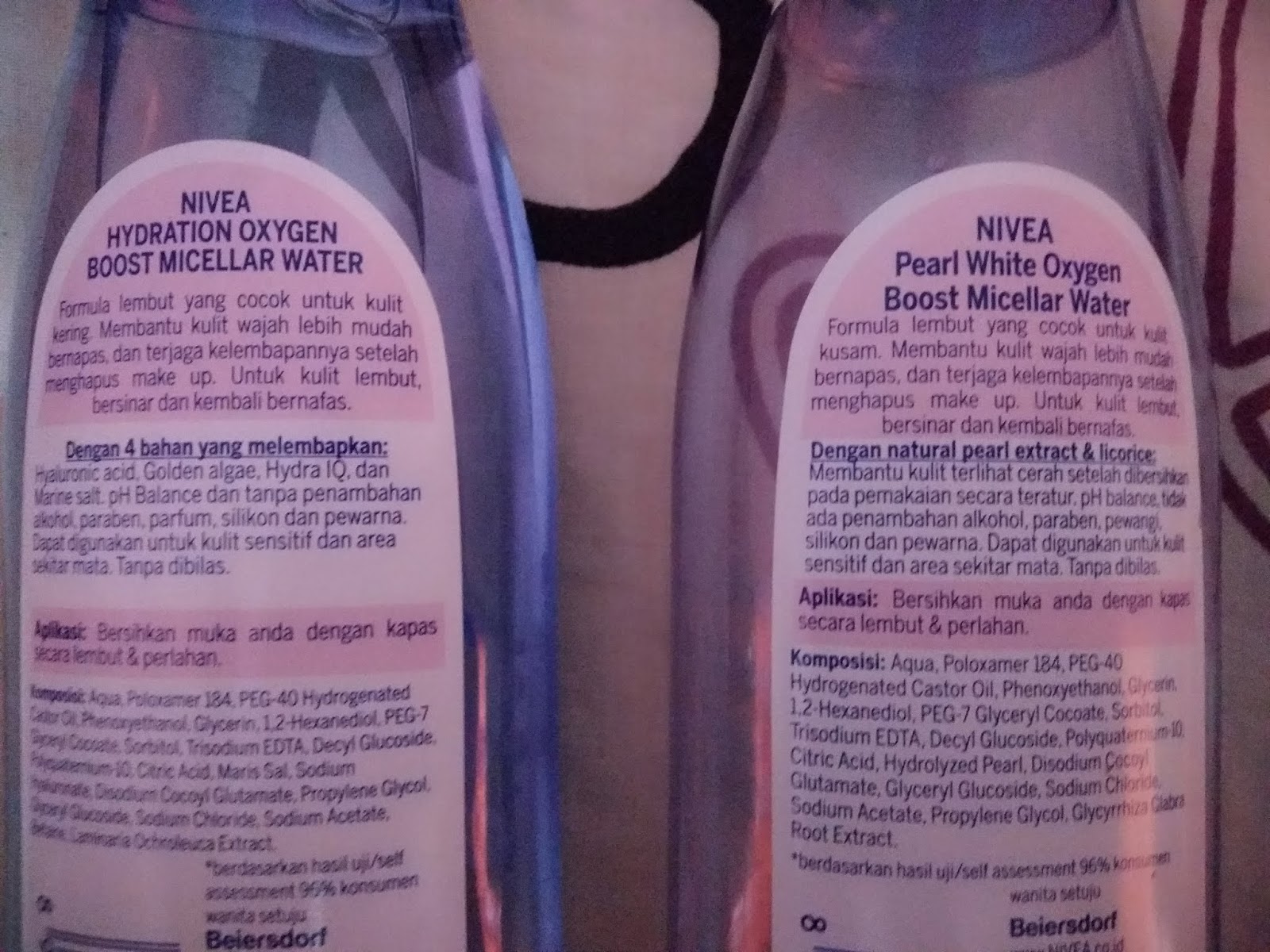 [review] Nivea MicellAIR water Hydration (biru) VS Nivea MicellAir ...